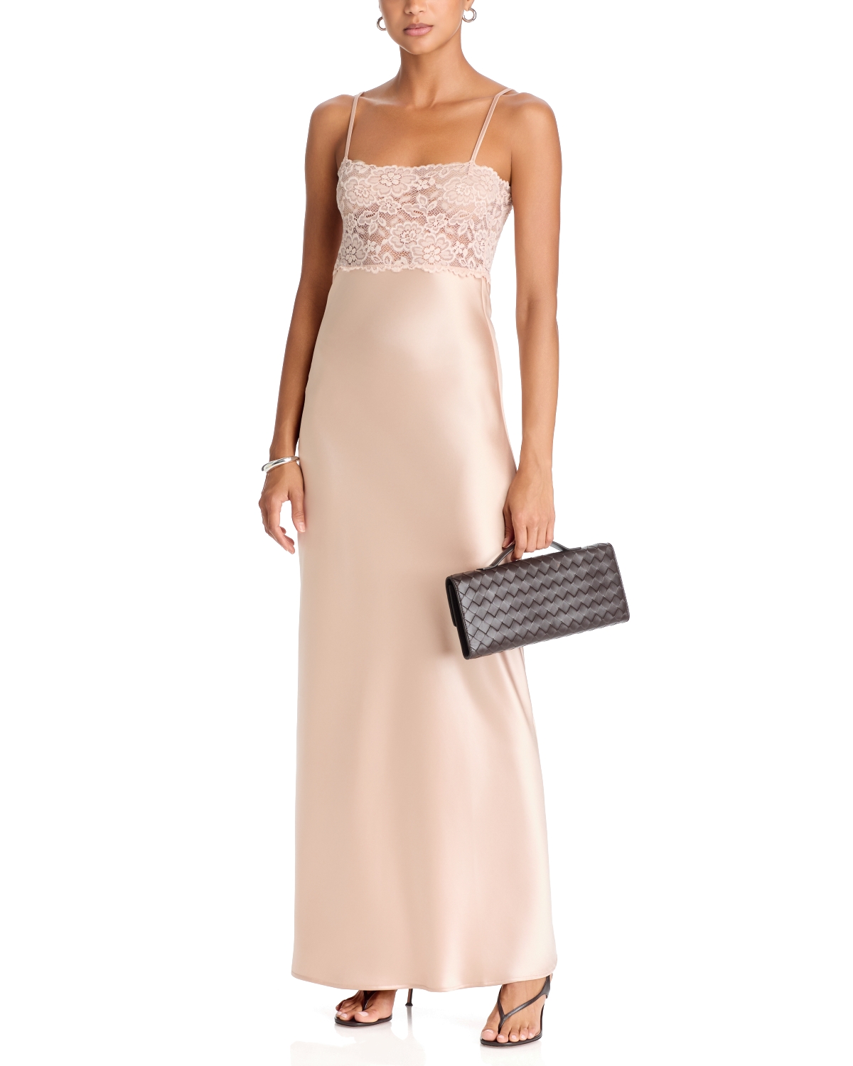 AYA MUSE Aya Muse Myra Lace & Satin Maxi Slip Dress